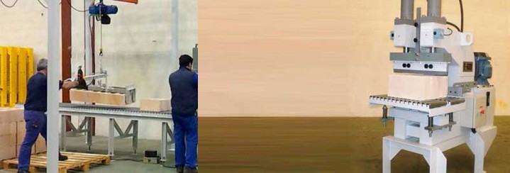 Concrete block splitter machines